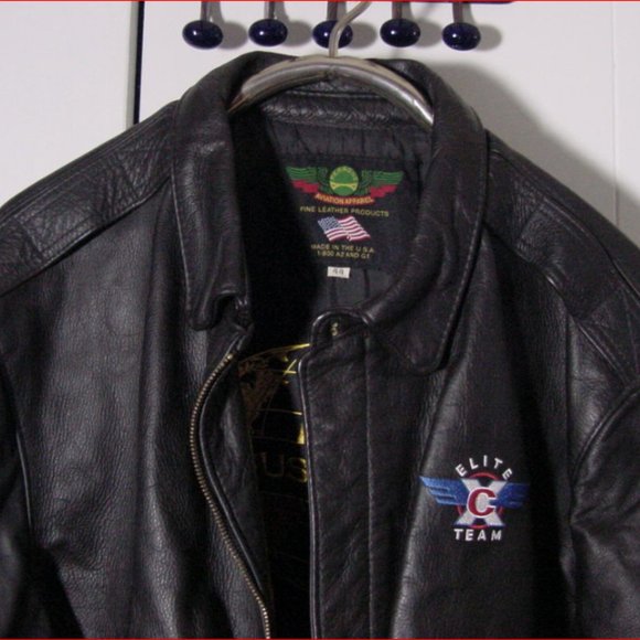 Perrone | Jackets & Coats | Vtg Perrone Black Leather Bomber Jacket ...